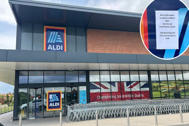 Darlington Aldi store forced to close as lights off and sign on doors ...