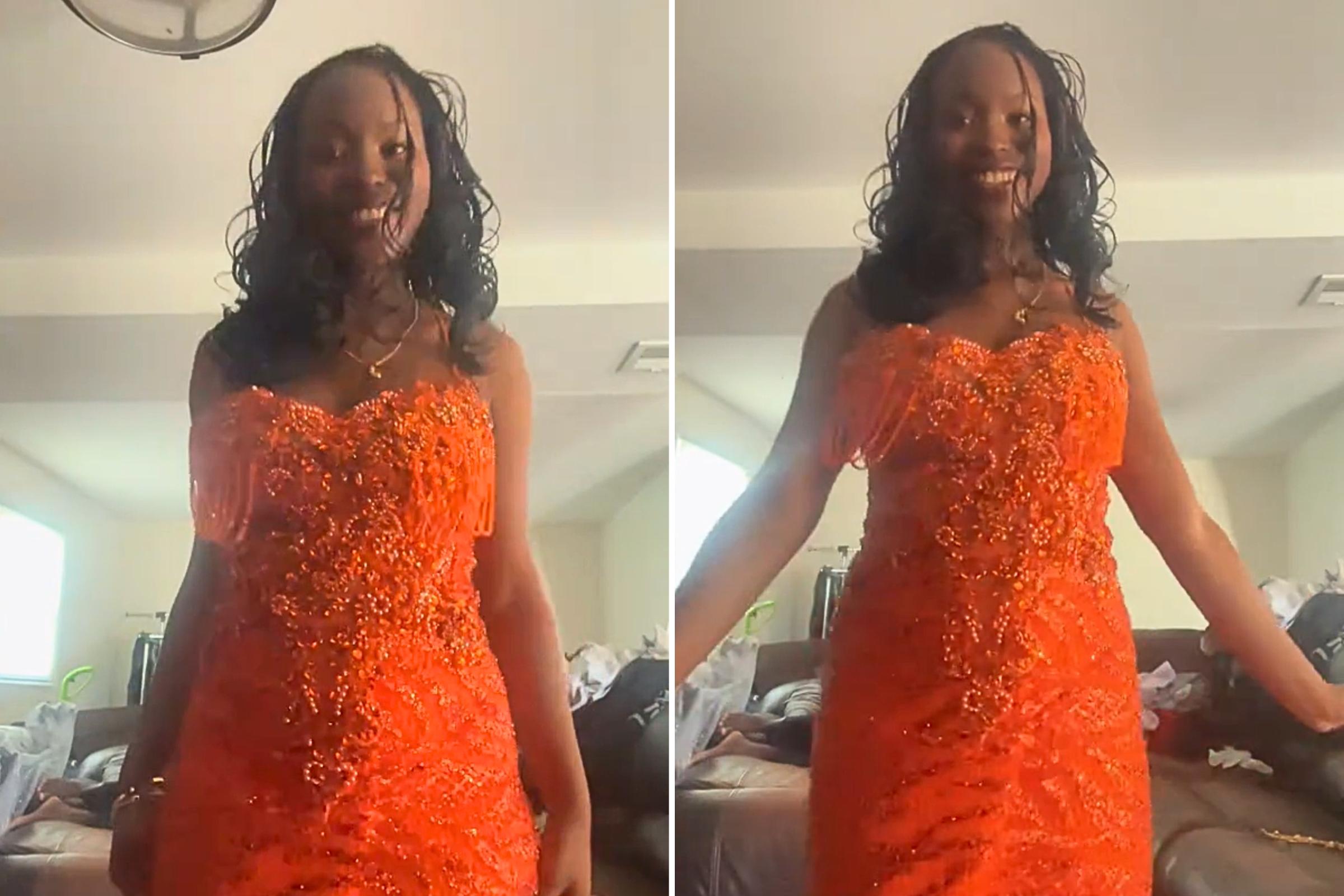 Teenager stuns internet with her "truly unique" crocheted prom dress