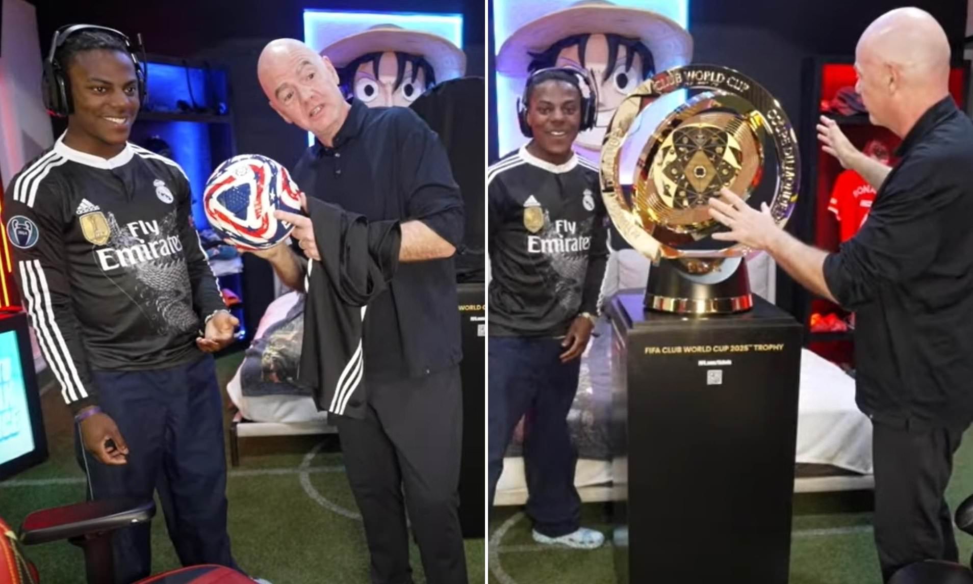 Bizarre moment FIFA president Gianni Infantino appears on IShowSpeed ...