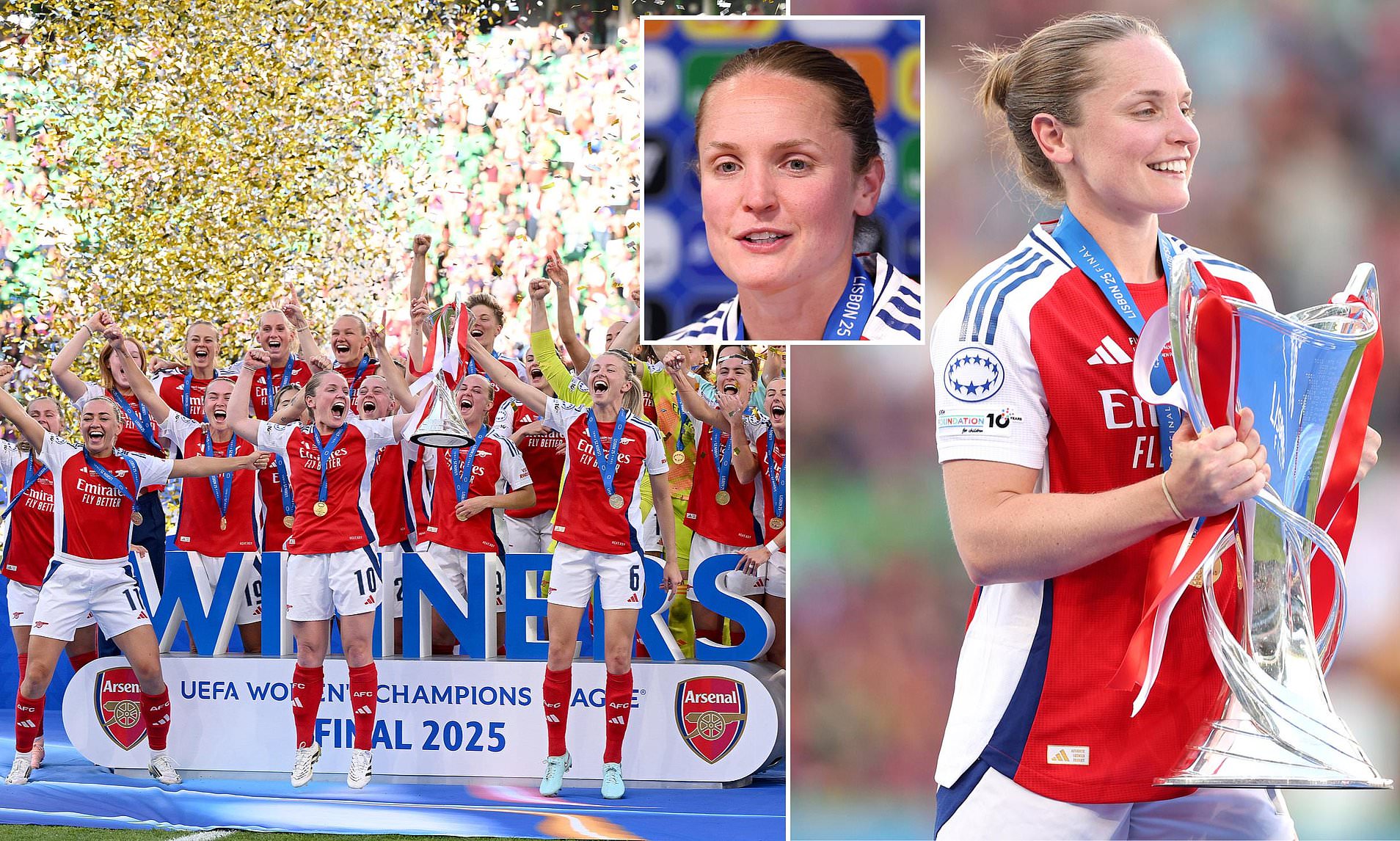 Kim Little hails UWCL triumph as one of Arsenal's 'best moments ever'