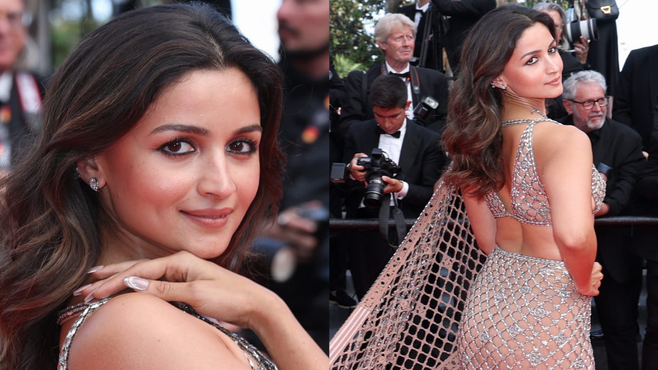 Alia Bhatt Cannes 2025: Nude Gucci saree soaked in Swarovski crystals takes center stage