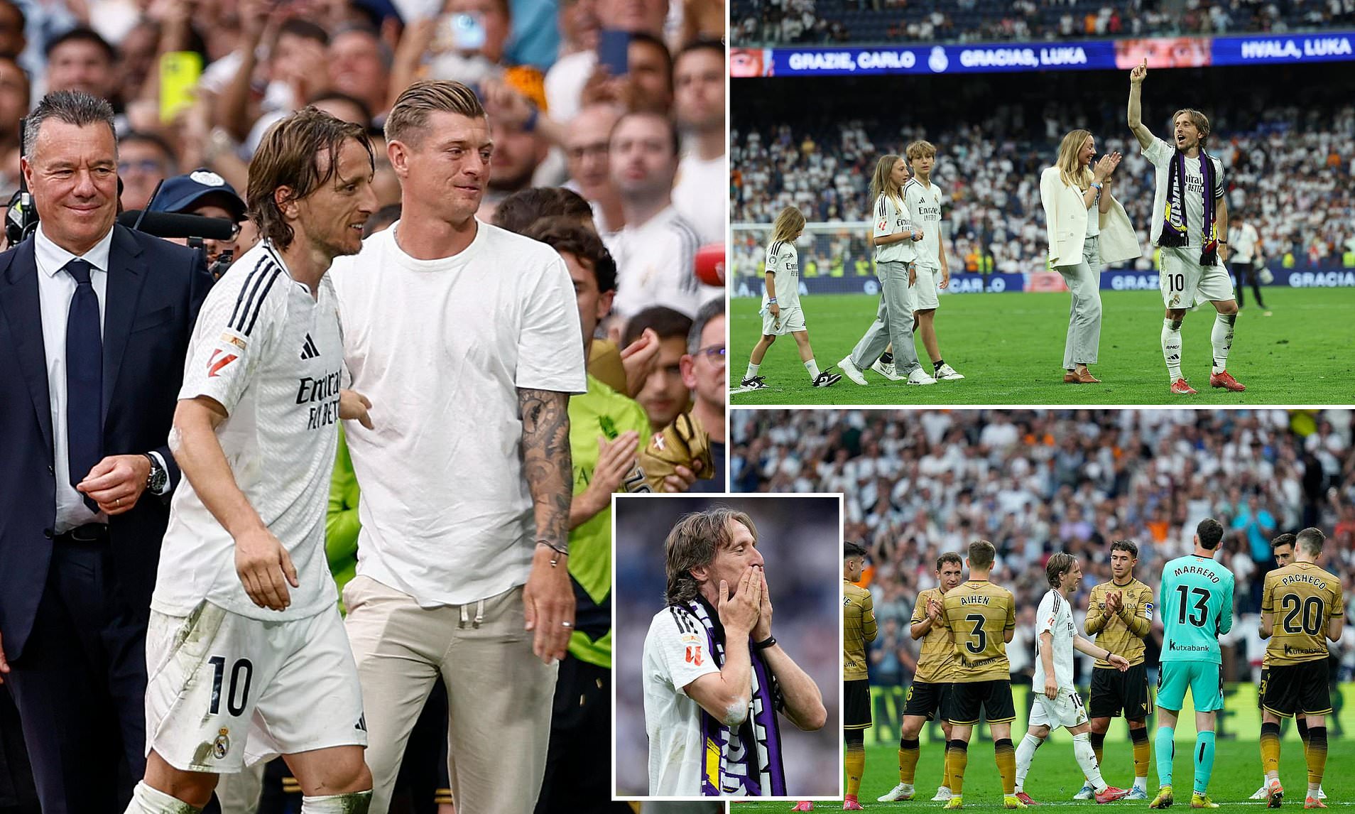 Real Madrid legend Luka Modric bids emotional farewell to The Bernabeu