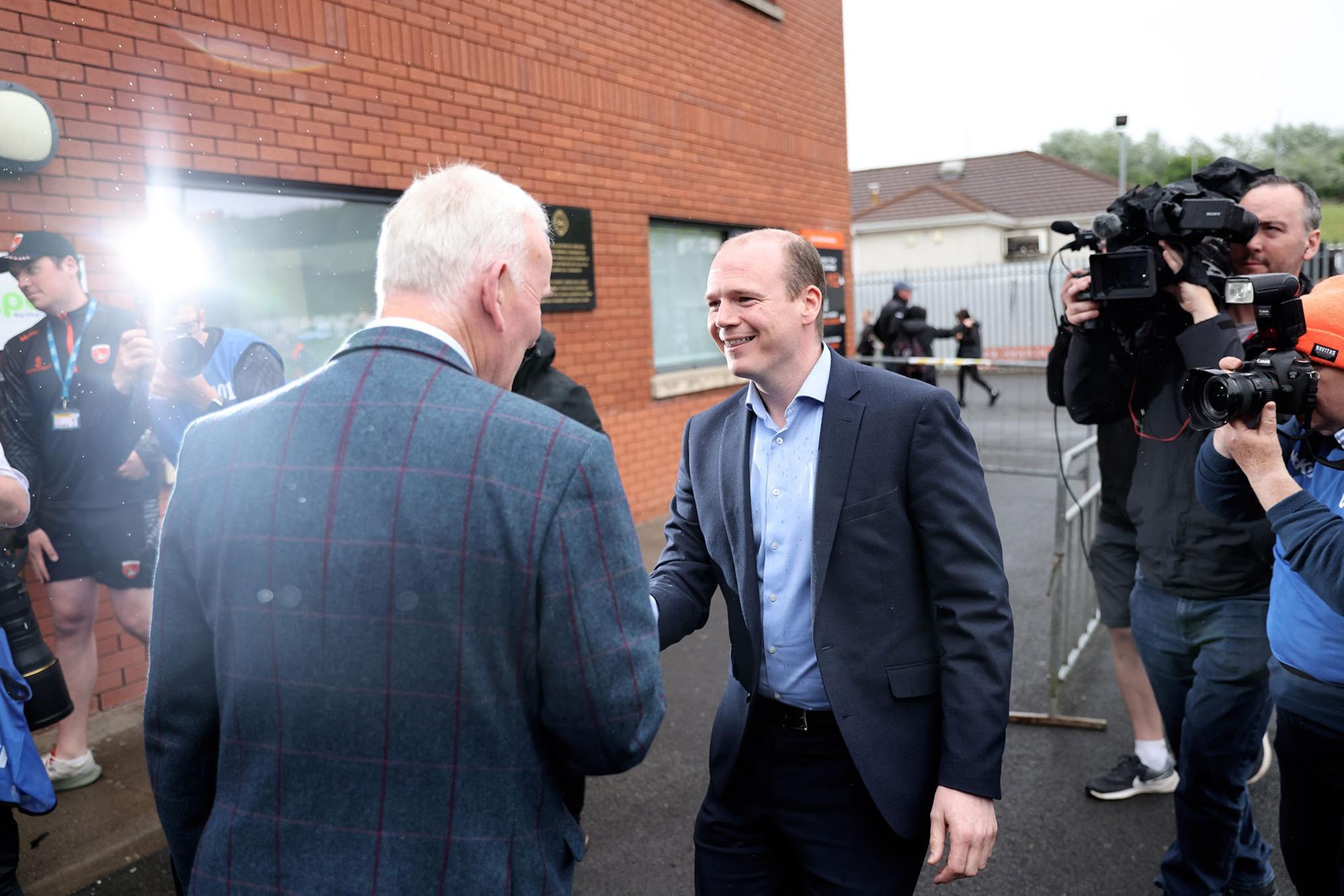 DUP minister vows commitment to all sports as he attends first senior ...