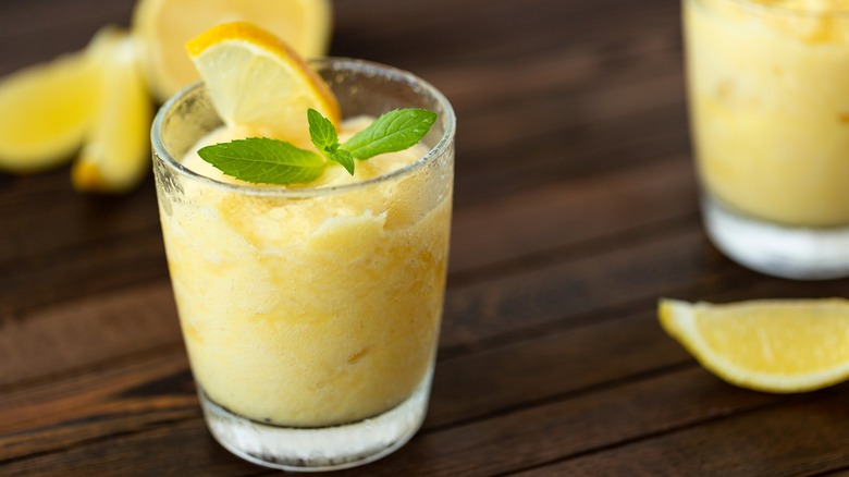 You Only Need 2 Ingredients To Make A Creamy Lemon Slushy