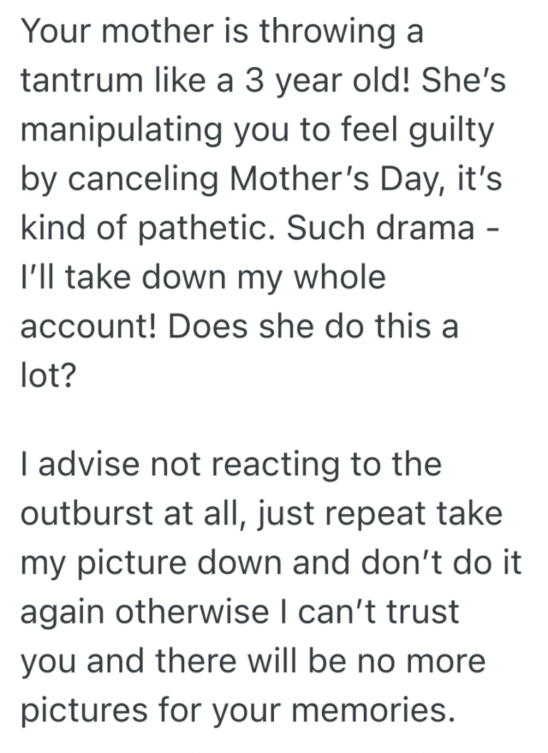 Son Asks Mom To Take Down Birthday Photo, And She Gets So Mad That She ...