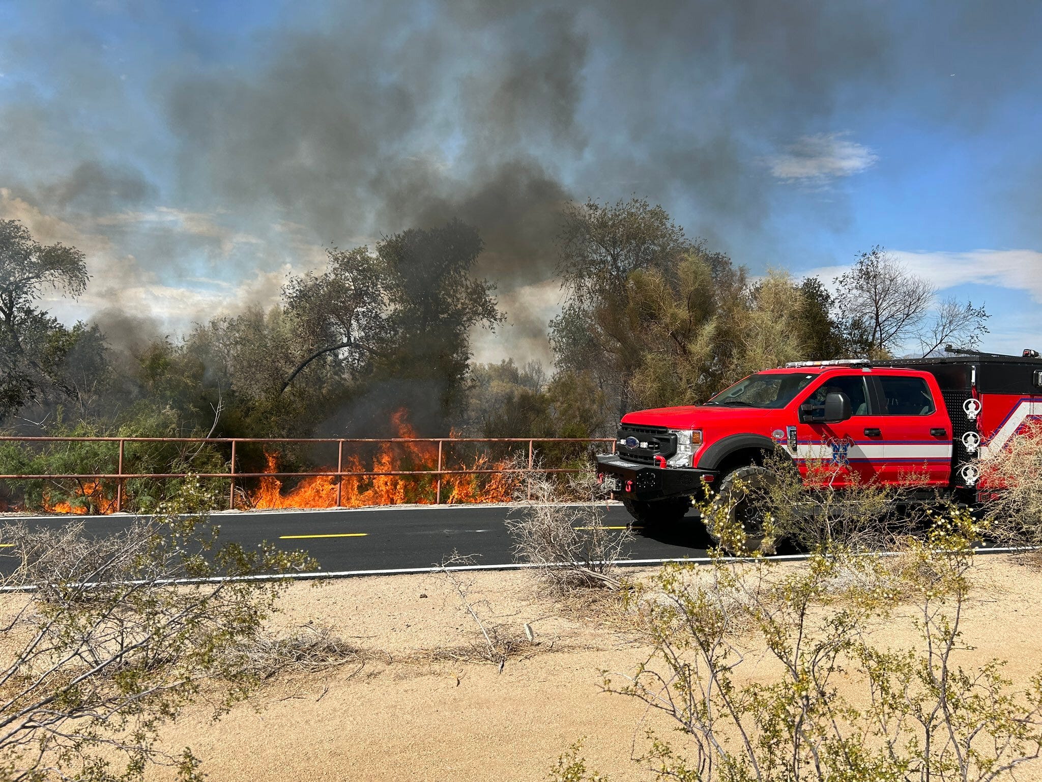 Cortaro Fire burning in riverbed near Tucson now under control