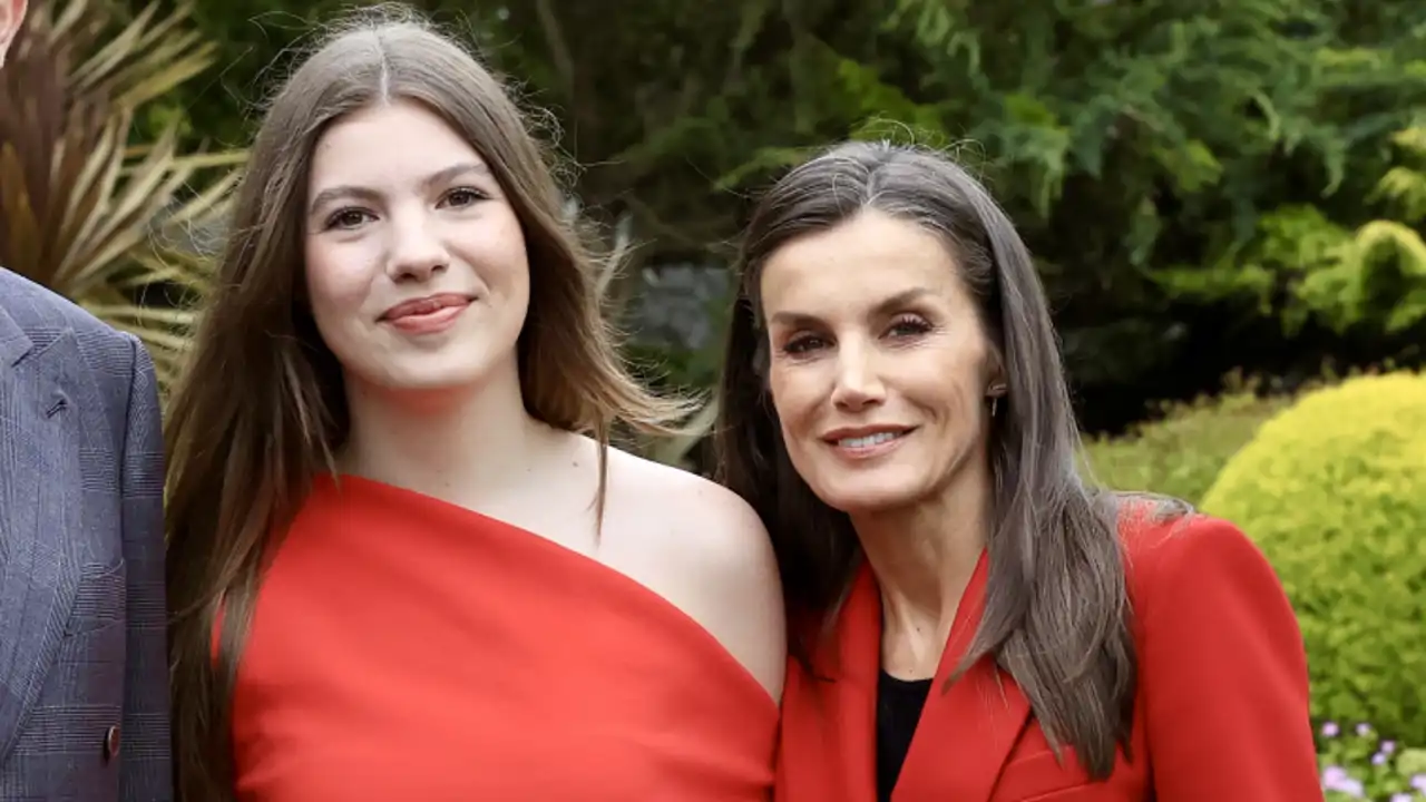 La Reina Letizia arrasa en Gales con su traje fetiche de Hugo Boss en ...