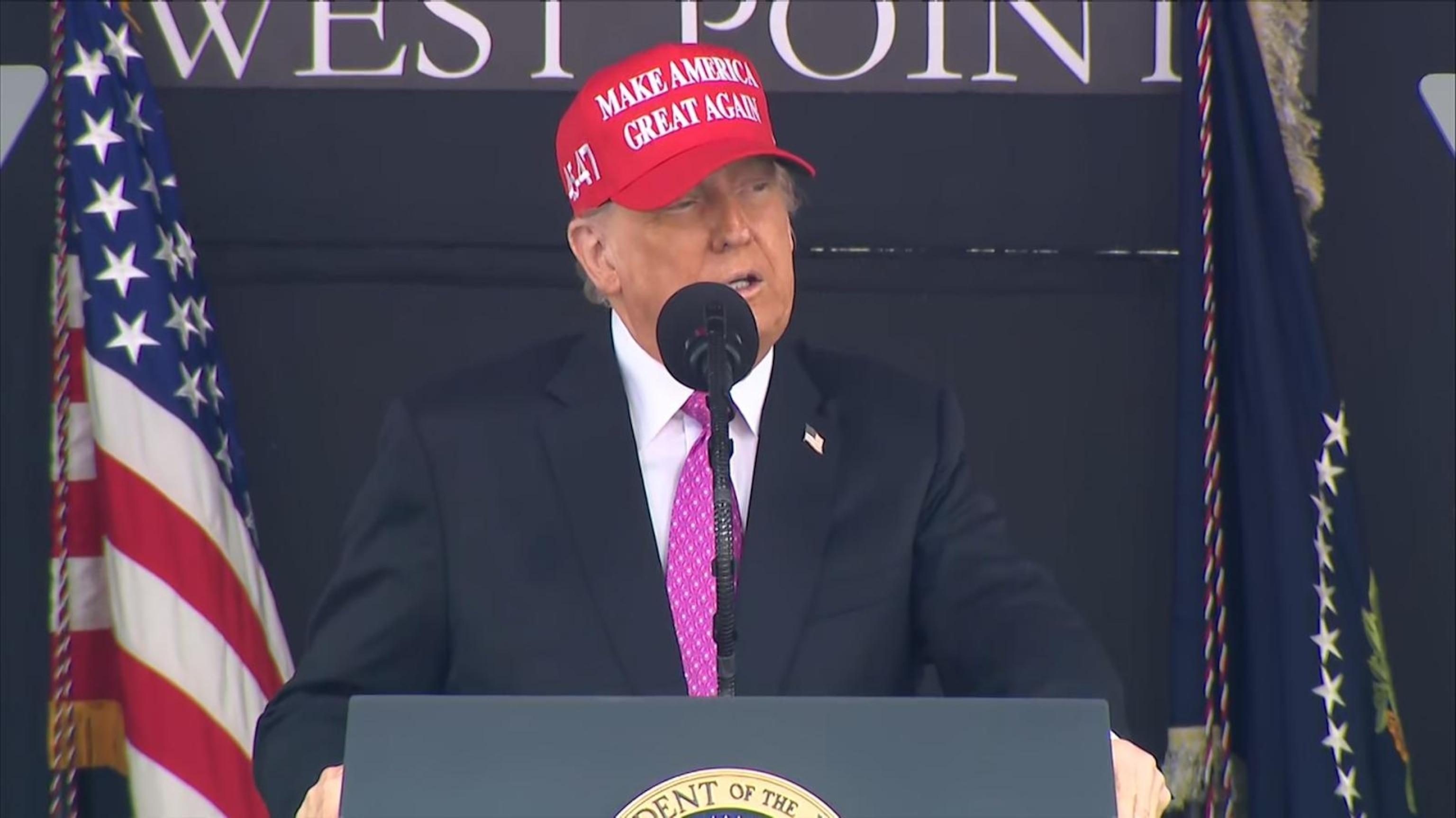 Trump delivers West Point commencement address