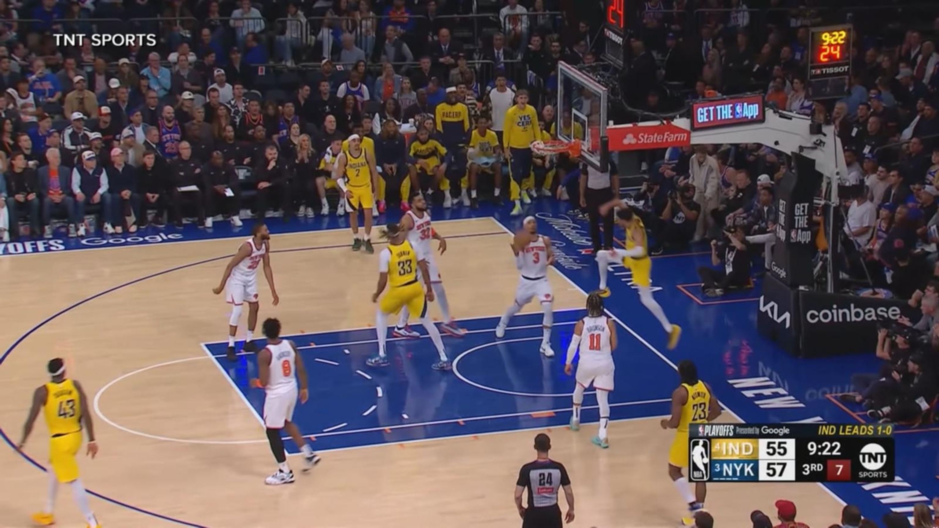 Pacers celebrate game 2 win over Knicks