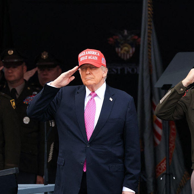 Trump praises West Point cadets, takes credit for U.S. military might