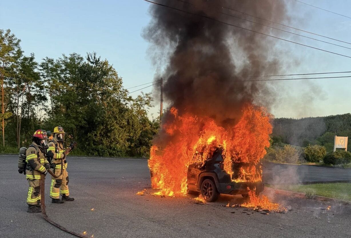 No injuries reported in Carroll County vehicle fire