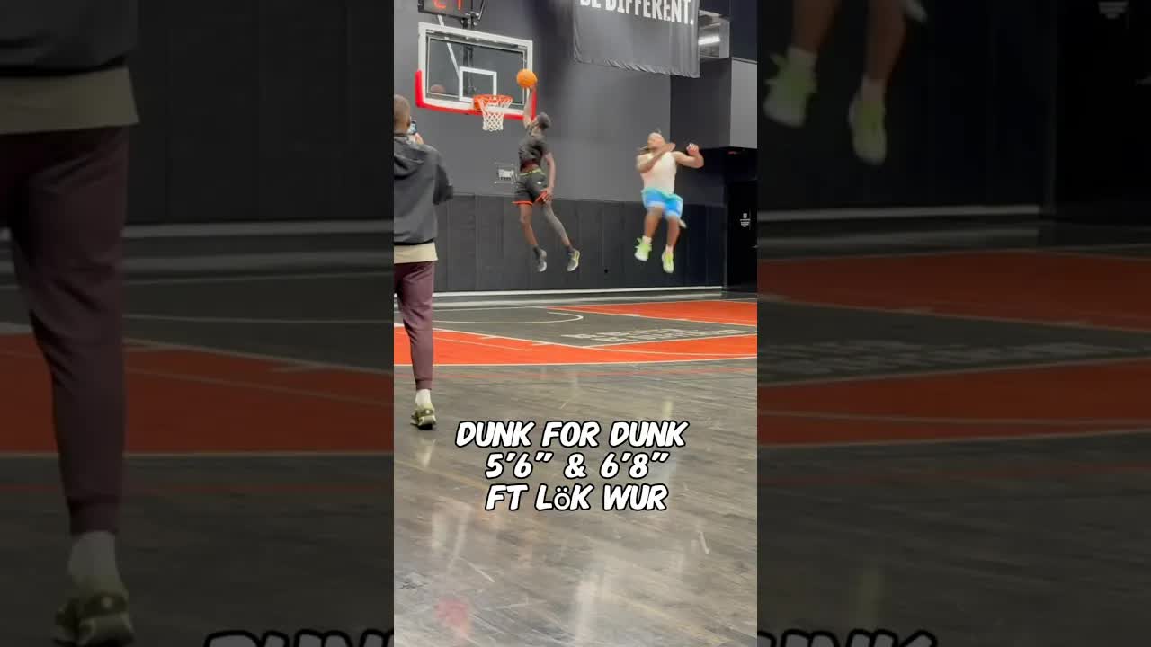 (355) 5'6" vs 6'8" dunk challenge featuring lok wur