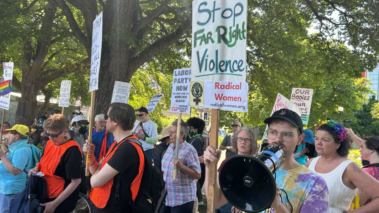 Seattle police make arrests at counterprotest to 'Mayday USA' event in ...