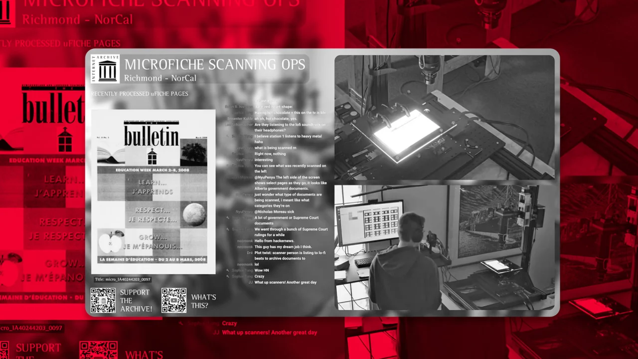 Need to relax? The Internet Archive is livestreaming microfiche scans ...