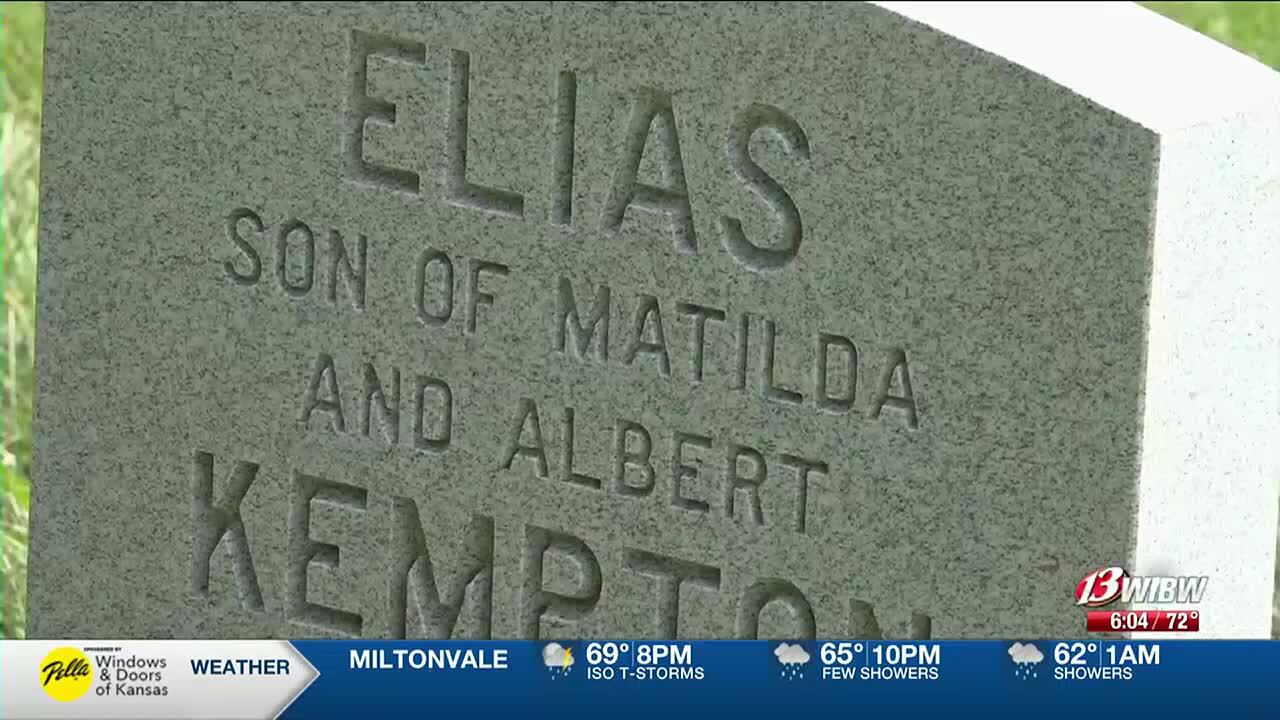 Topeka Cemetery unveils headstone for first burial