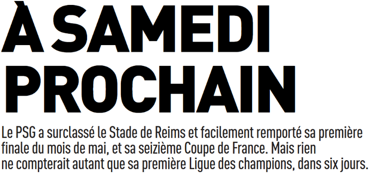 Revue de presse : PSG/Reims, finale gagnée en pensant à la LDC et de ...