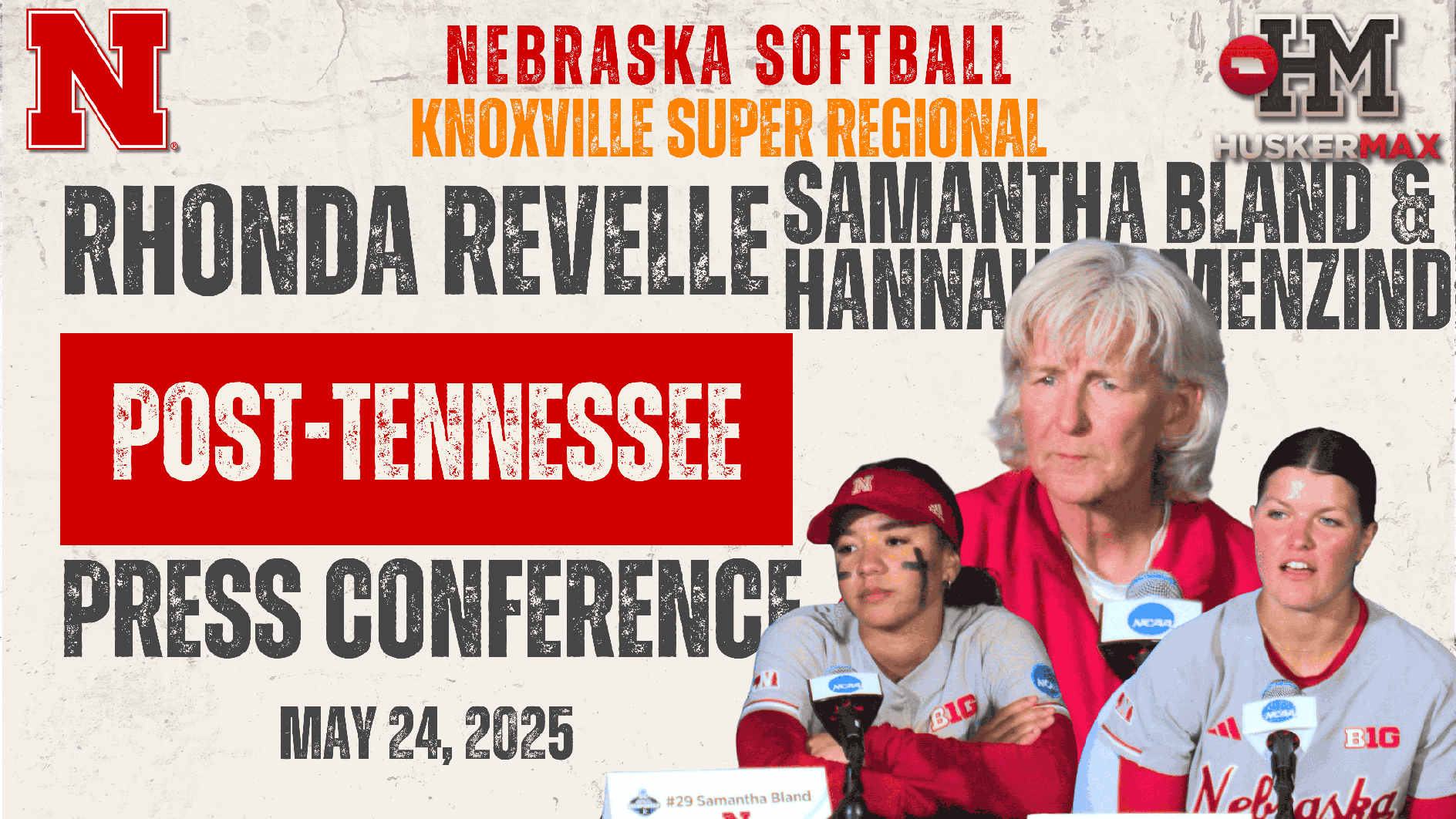 Nebraska Softball Coach Rhonda Revelle & Players - Post Tennessee ...