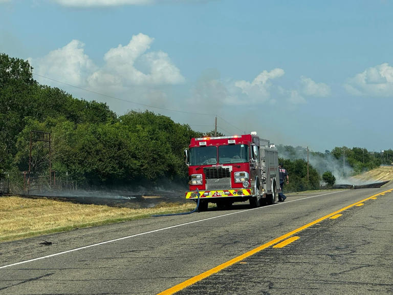 Groesbeck Fire Department fights grass fires
