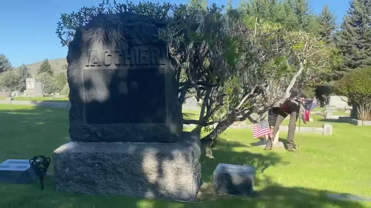 Volunteers plant 5,000 flags at veteran graves at Butte cemeteries