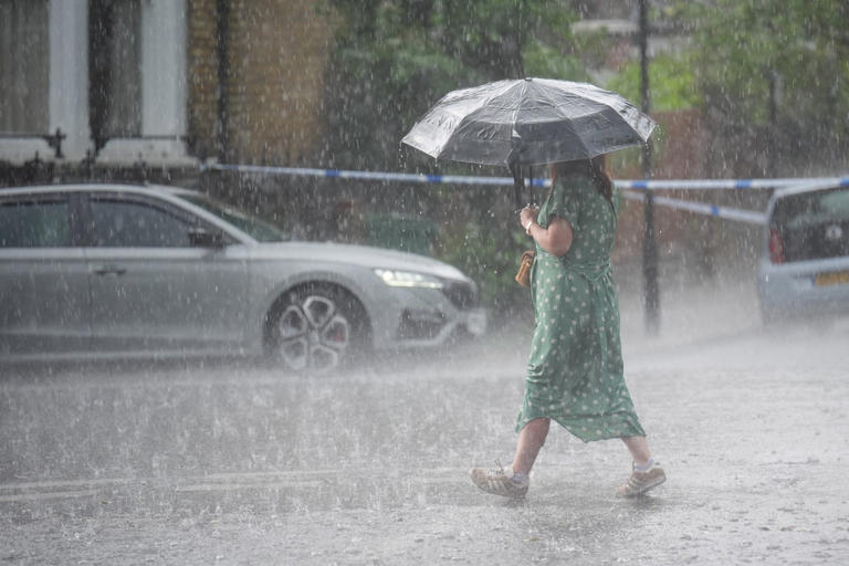 Maps show where and when rain will fall across the UK this week