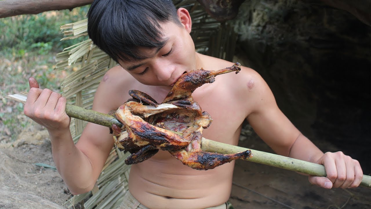 Primitive tech: wild chicken catch🍗