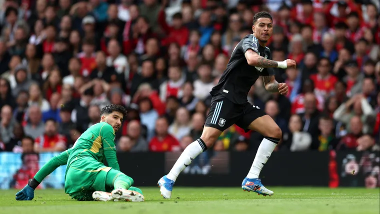 Why was Morgan Rogers goal disallowed vs. Man United? Referee whistle ...