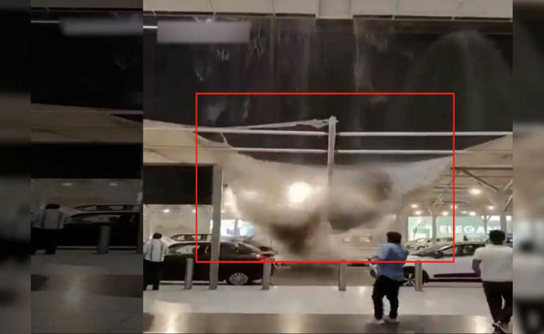 Video: Minor Damage At Delhi Airport Terminal 1 After Heavy Overnight Rain