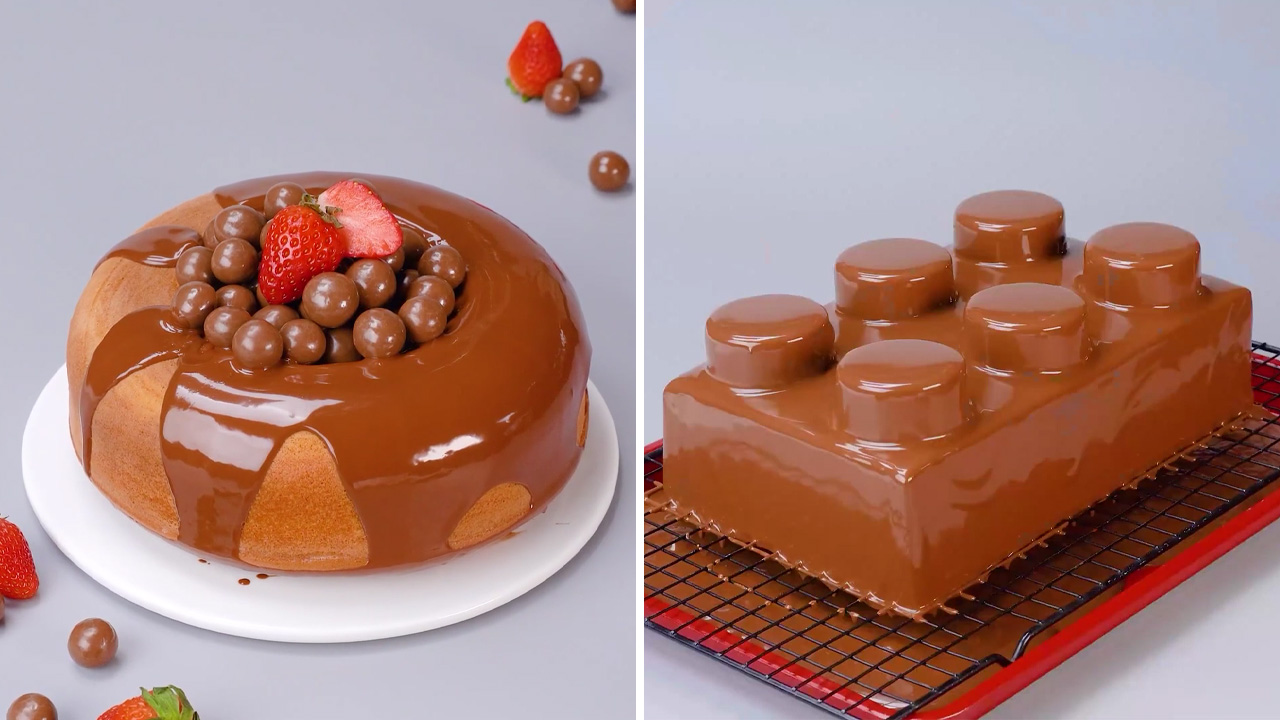 Chocolate Glazed Bundt Cake vs LEGO Block Cake – Which One Melts Your ...