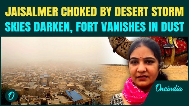 Jaisalmer Disappears Under Massive Desert Storm — No Sun, No Sky, Just ...
