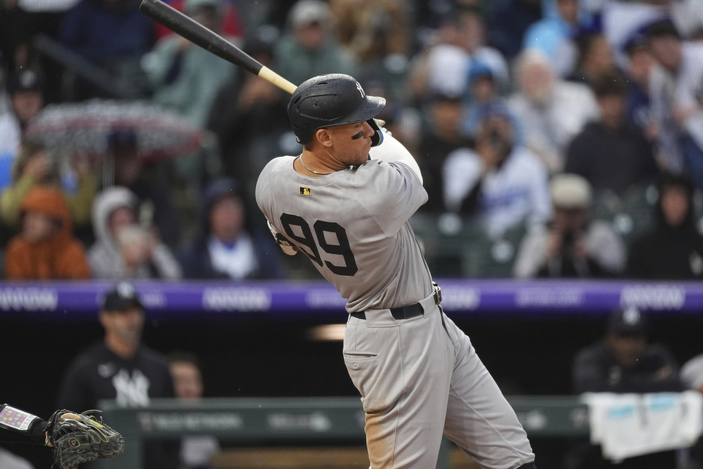 Aaron Judge helps Yankees weather Rockies, rain delay in 5-4 win to ...