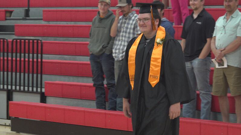 Special one student graduation at Finley-Sharon Public School