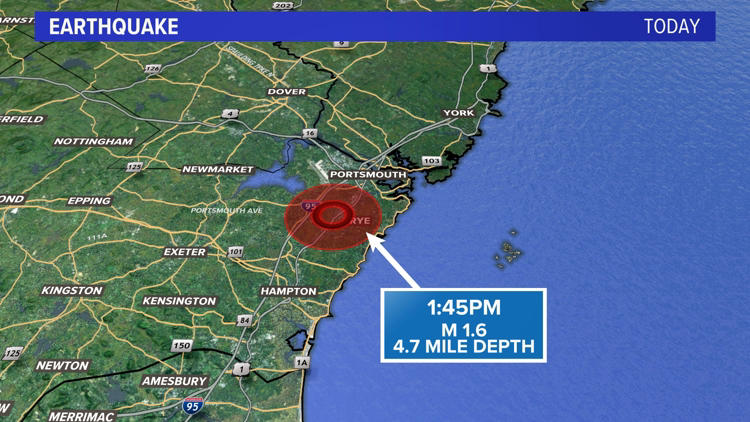 USGS: 1.6 magnitude earthquake detected near Greenland, New Hampshire