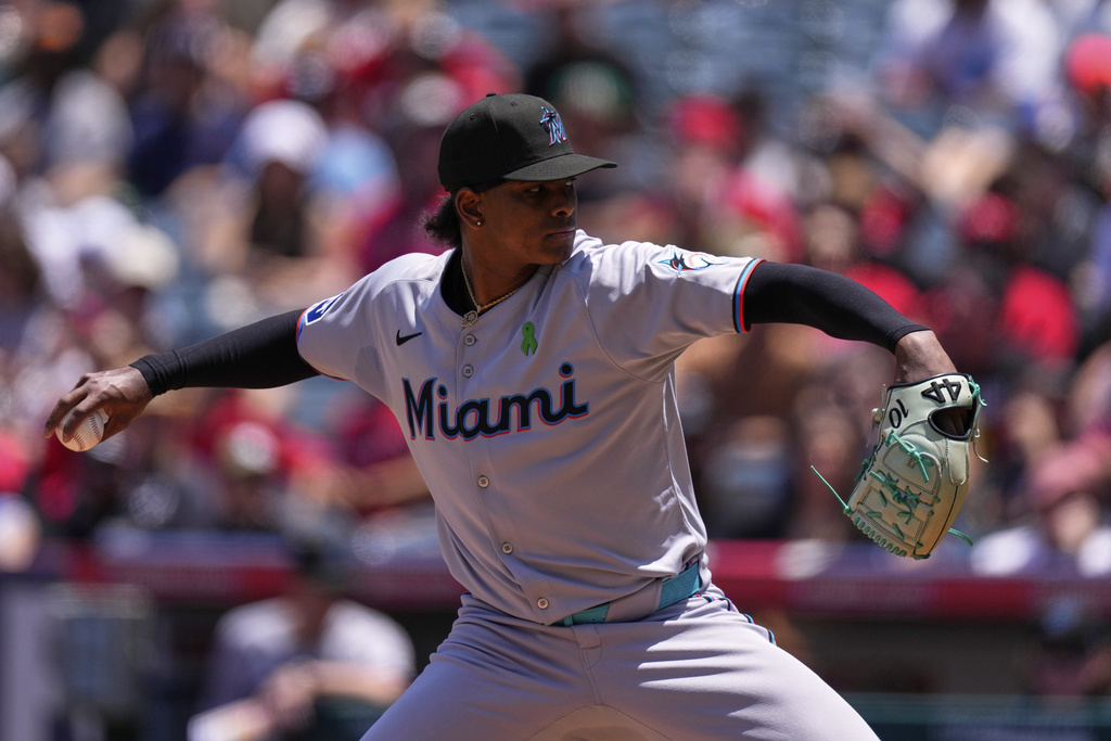 Edward Cabrera strikes out 10 as Marlins blank Angels 3-0