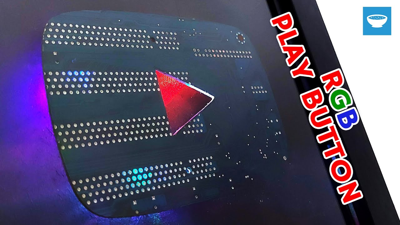 I Made My Custom Play Button Award From An Old Computer Motherboard