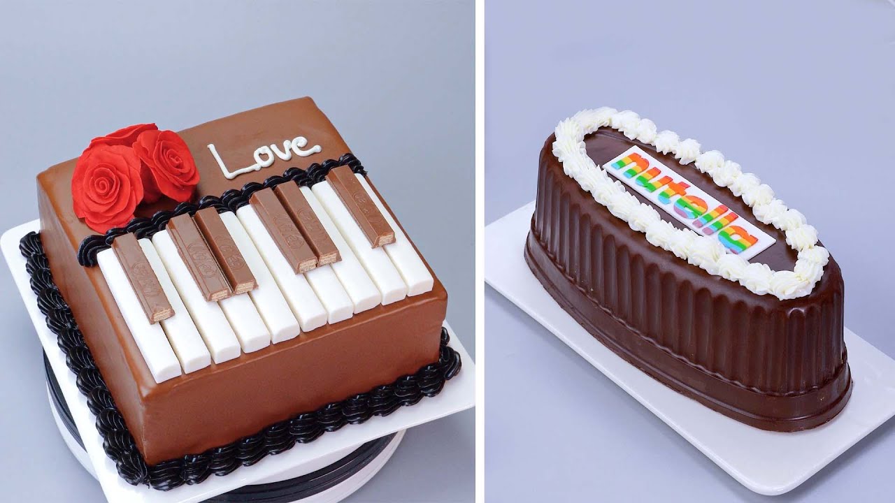 How to Make Satisfying Chocolate Cakes 🎹 | Piano Love & Rainbow Nutella ...