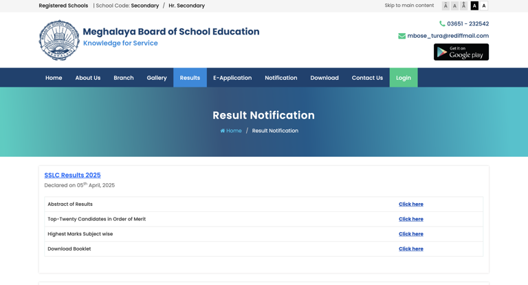 MBOSE SSLC supplementary result 2025 out: Pass percentage at 80.35% ...