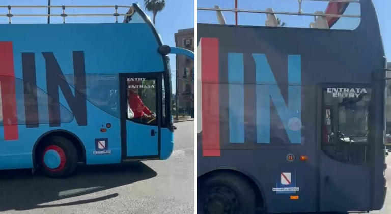 Napoli, ecco il bus degli azzurri per la sfilata scudetto: le immagini