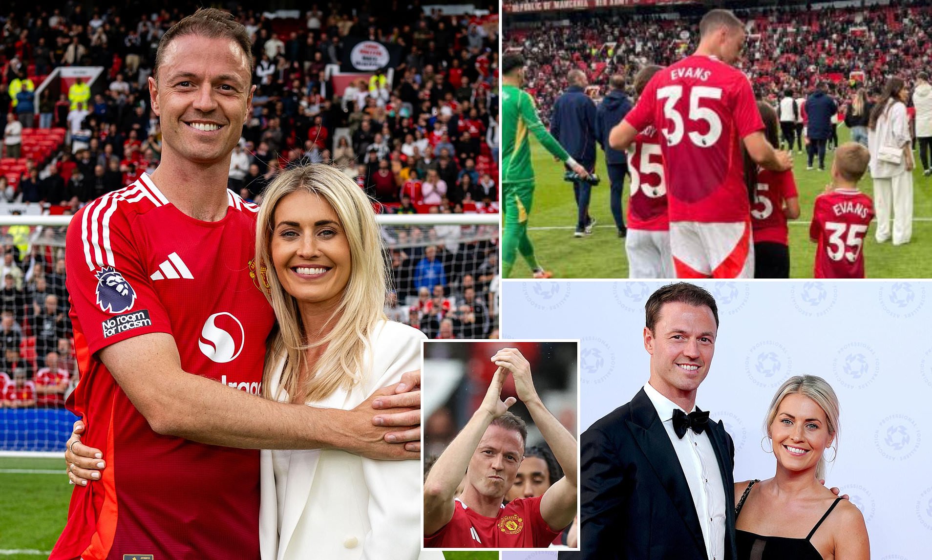 Jonny Evans' wife Helen shares a touching social media post after Man ...