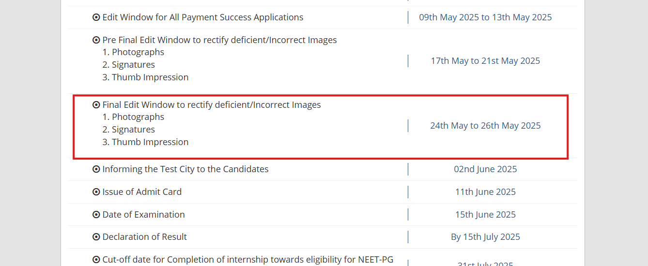 NEET PG application form final correction window closing today: Check ...
