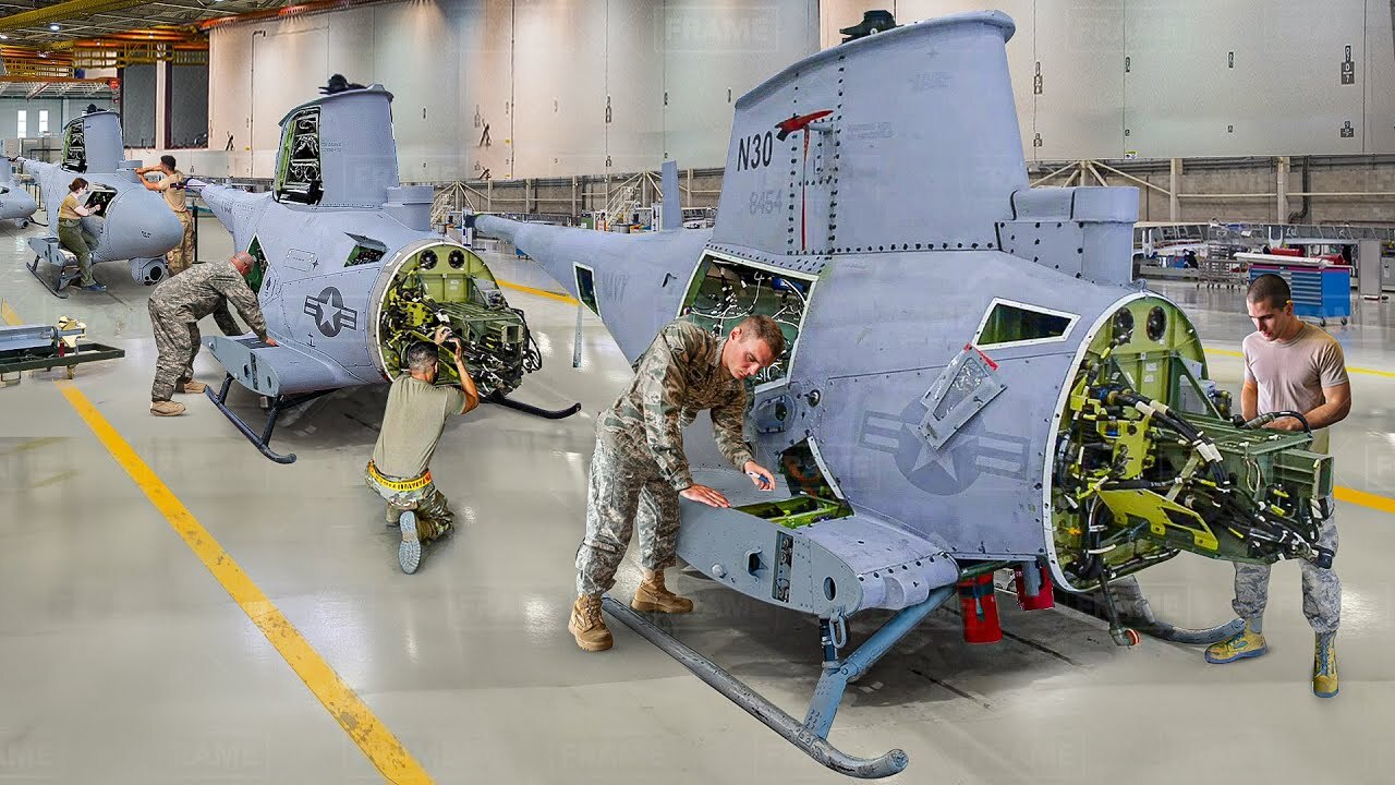 How US Air Force Assembles Advanced Drones Inside Massive Hangar