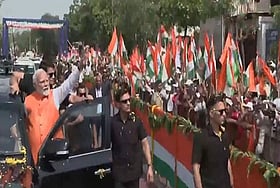 Prime Minister Modi holds roadshow in Vadodara
