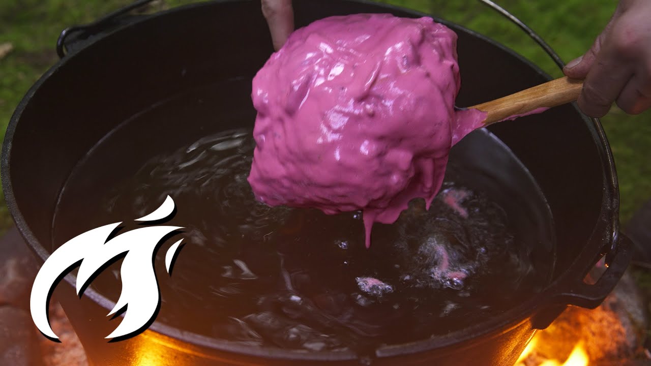 Monster Roulade Fried Over Fire in the Forest🔥