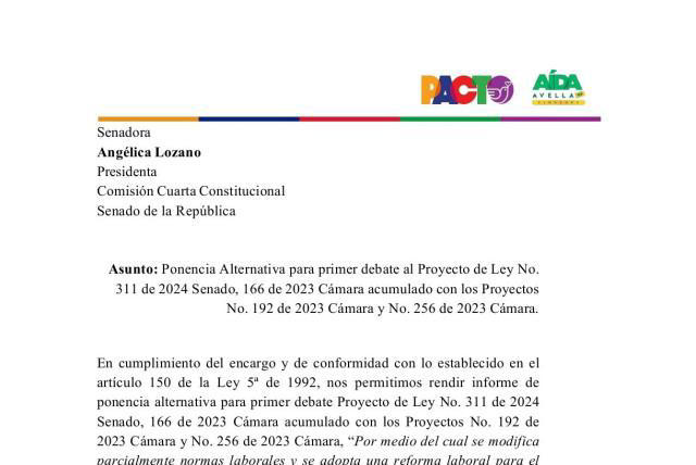 Radican en la Comisión Cuarta del Senado la ponencia alternativa de la reforma laboral