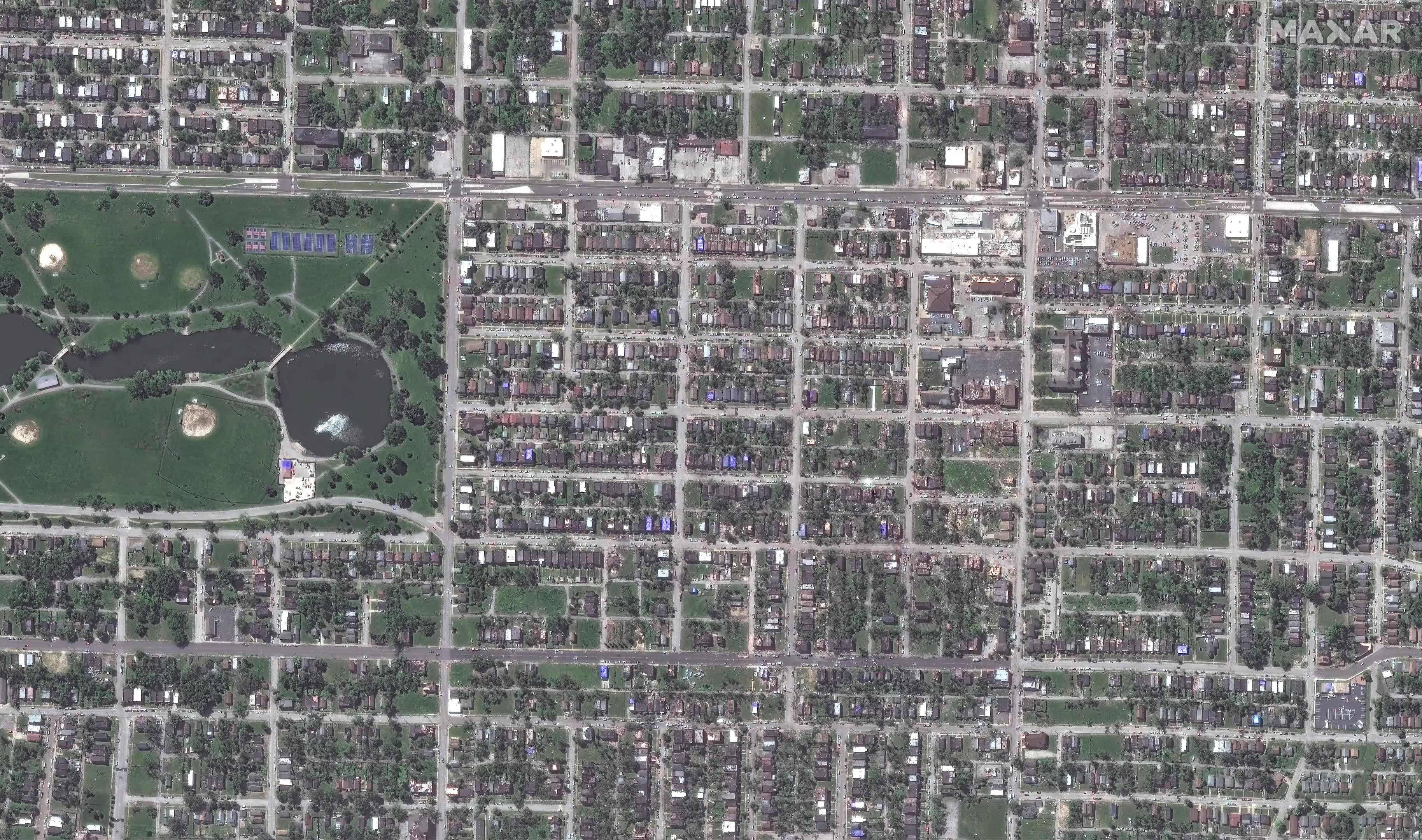 Satellite Imagery Captures Scale of Tornado Damage in St Louis