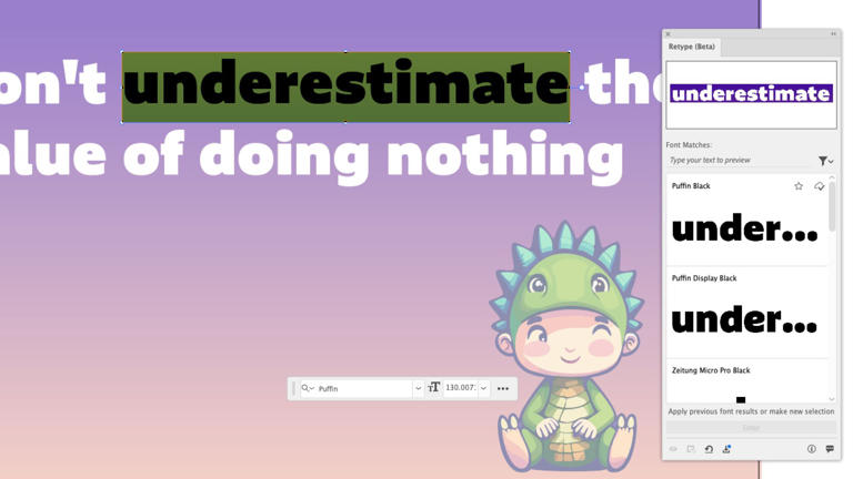 How to use Adobe Illustrator's Retype tool to find the perfect typeface ...