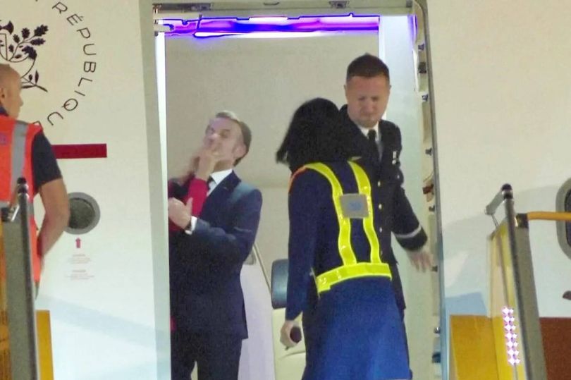 Moment 'Emmanuel Macron's wife slaps him in face' in front of stunned ...