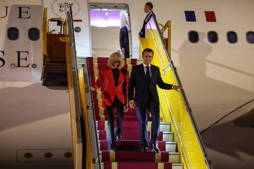 Moment 'Emmanuel Macron's wife slaps him in face' in front of stunned ...