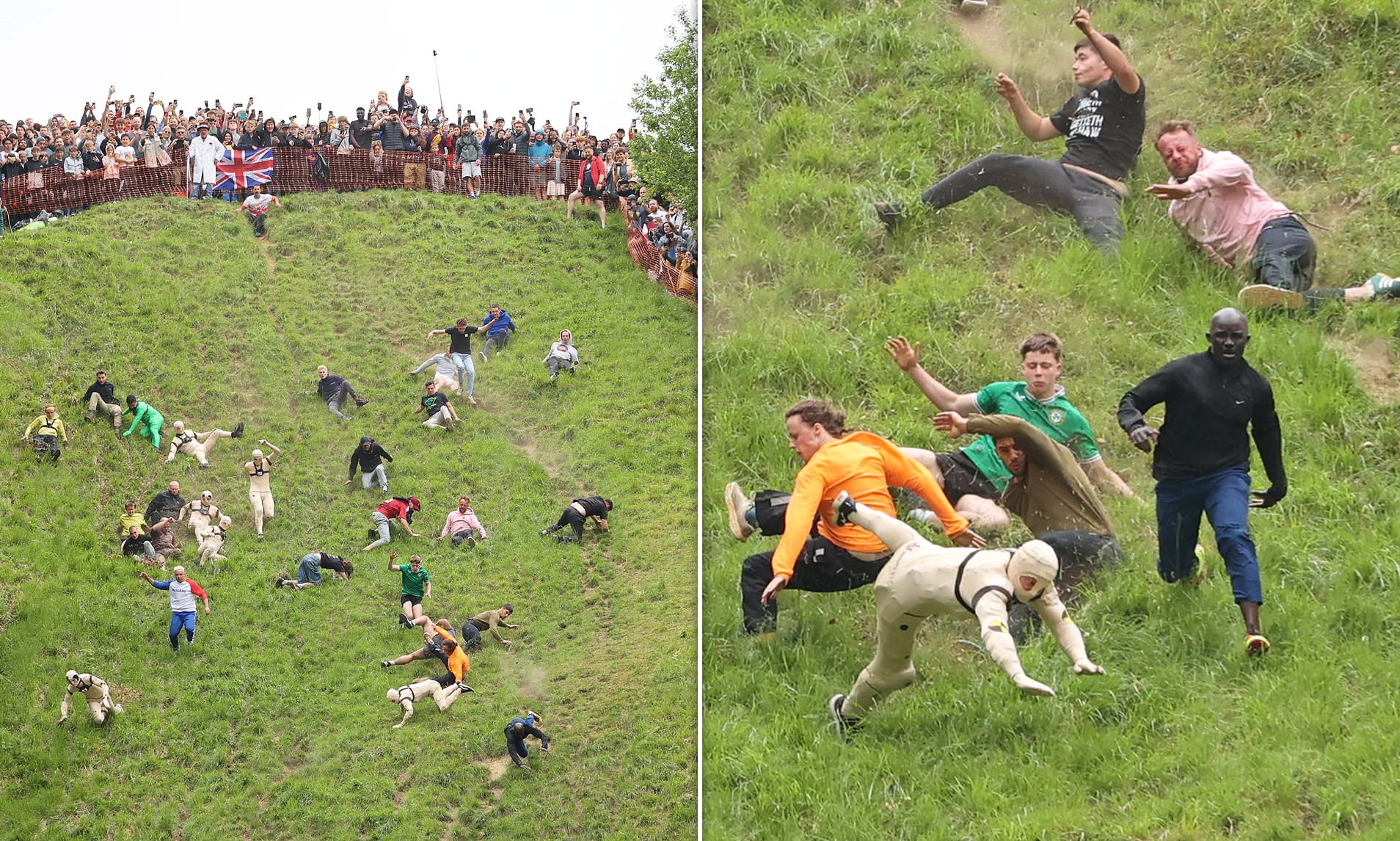 Daredevils hurl themselves down Cooper's Hill as Gloucestershire's ...