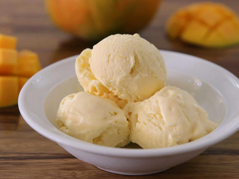 3 Ingredient Mango Ice Cream
