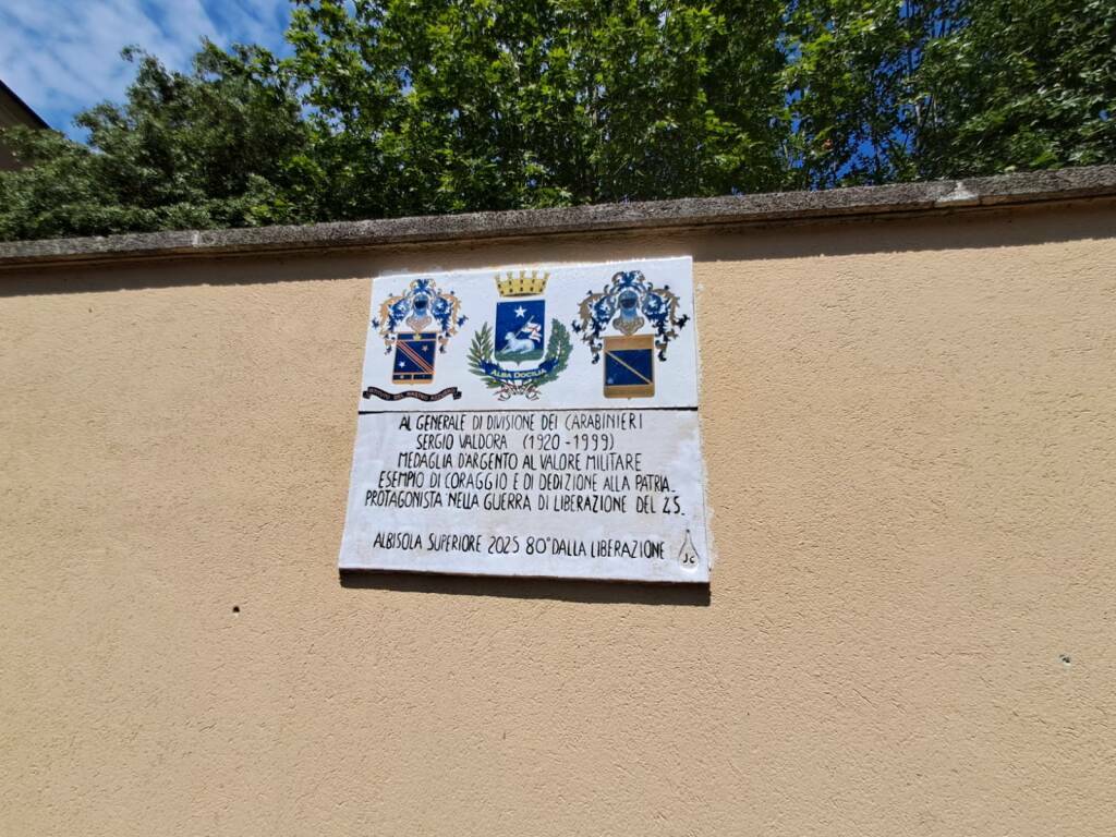 Albisola ricorda il generale Sergio Valdora: scoperta una targa ...